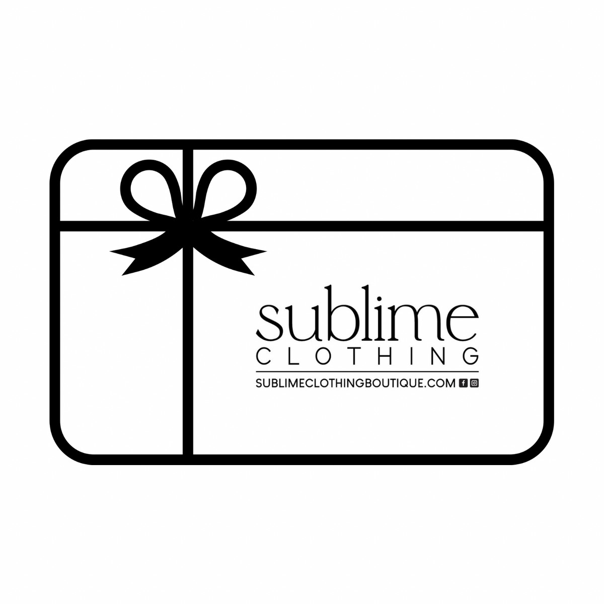 Gift Card – Sublime Clothing Boutique